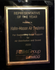HMI wins SEMCO's Rep of the Year Award! - Hahn Mason